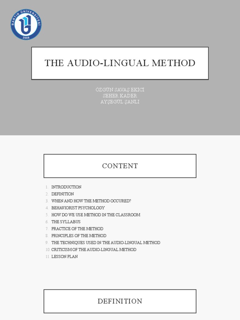 The Audio-Lingual Method | PDF | Second Language | Language Education