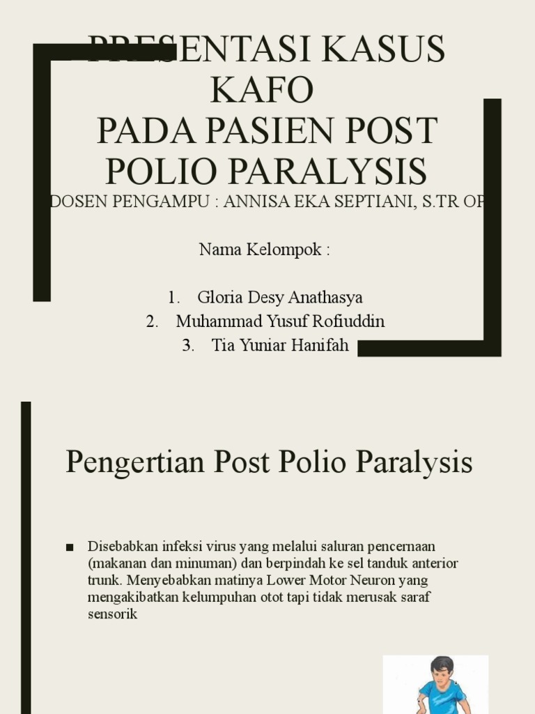Presentasi Kasus KAFO Kel 2 (Glo, Ucup, Tia) | PDF