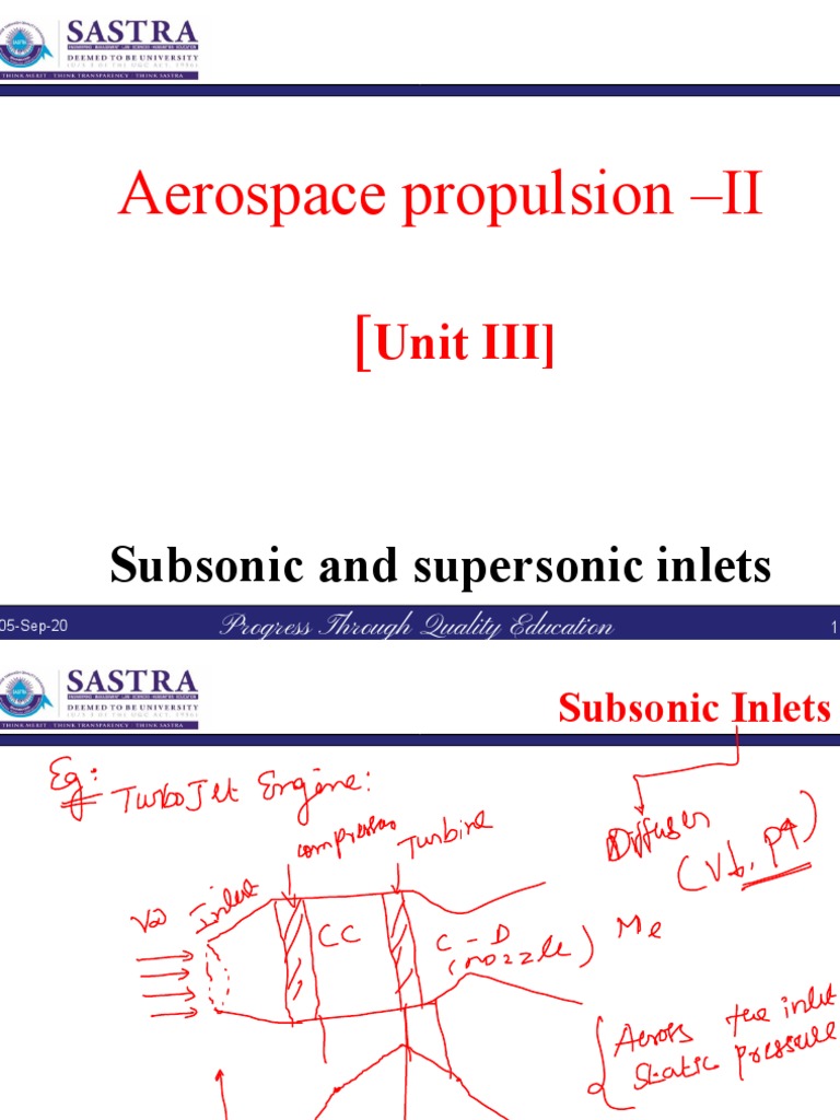 Subsonic Inlets (Class Notes in PDF Format) | PDF | Aerodynamics ...