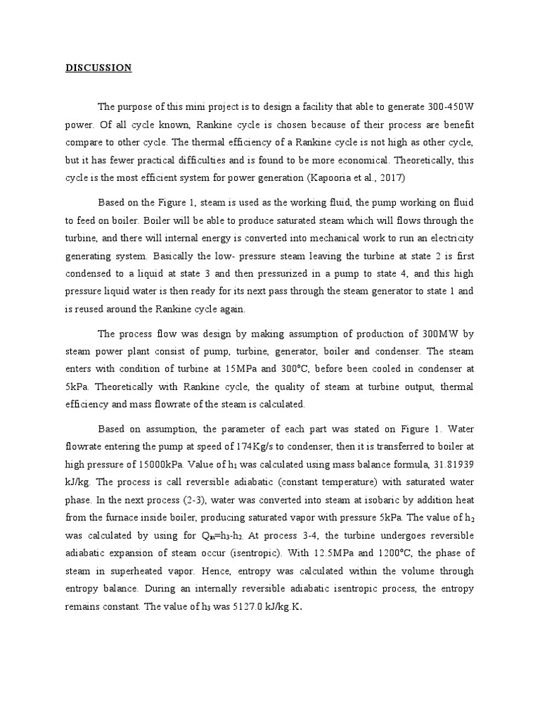Mini Project Thermo | PDF | Steam | Boiler