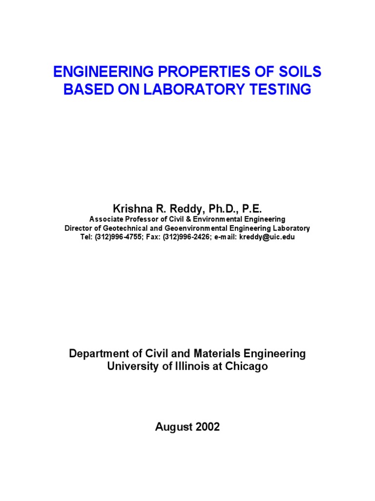 Engineering Properties of Soils | PDF | Natural Materials | Nature