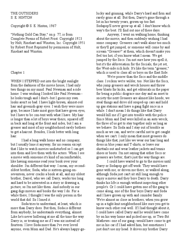 THE OUTSIDERS Full Text | PDF