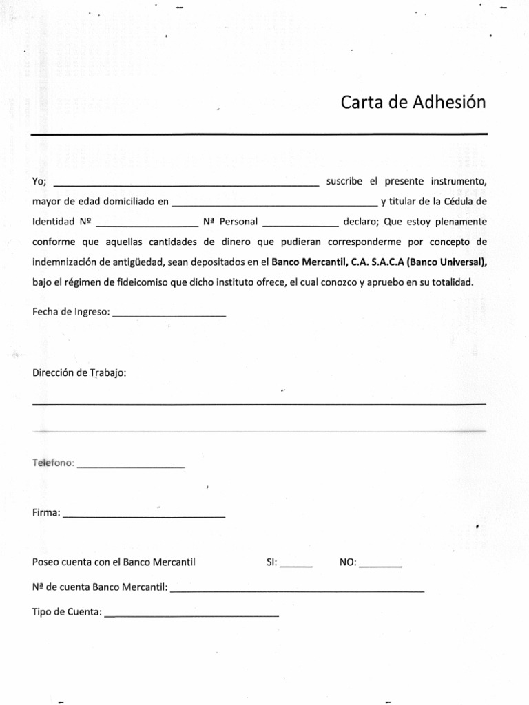 Carta de Adhesión | PDF