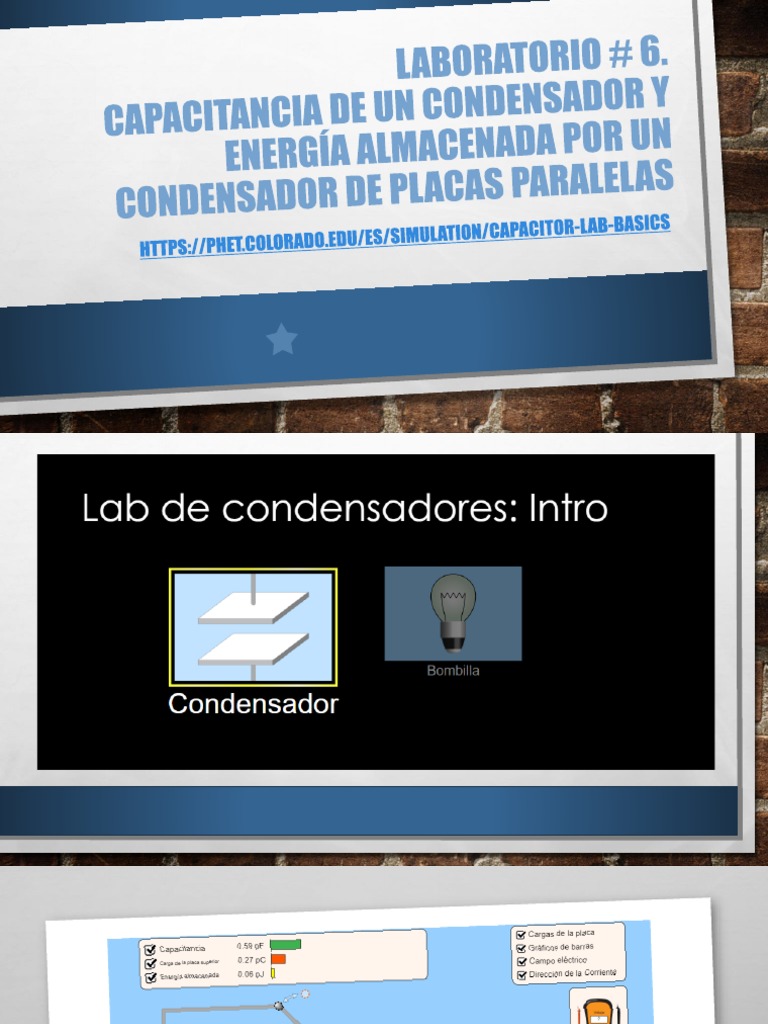 Laboratorio 6. Capacitancia en Un Condensador de Placas Paralelas | PDF | Capacidad | Condensador