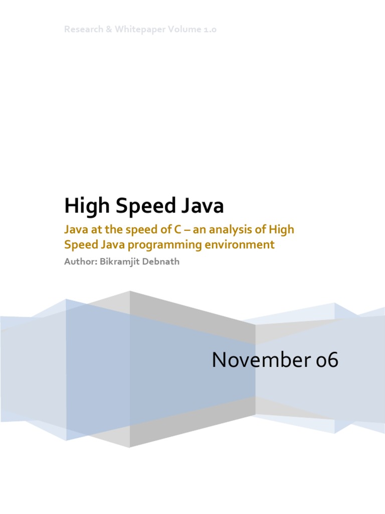 High Speed Java | PDF | Java Virtual Machine | Method (Computer ...