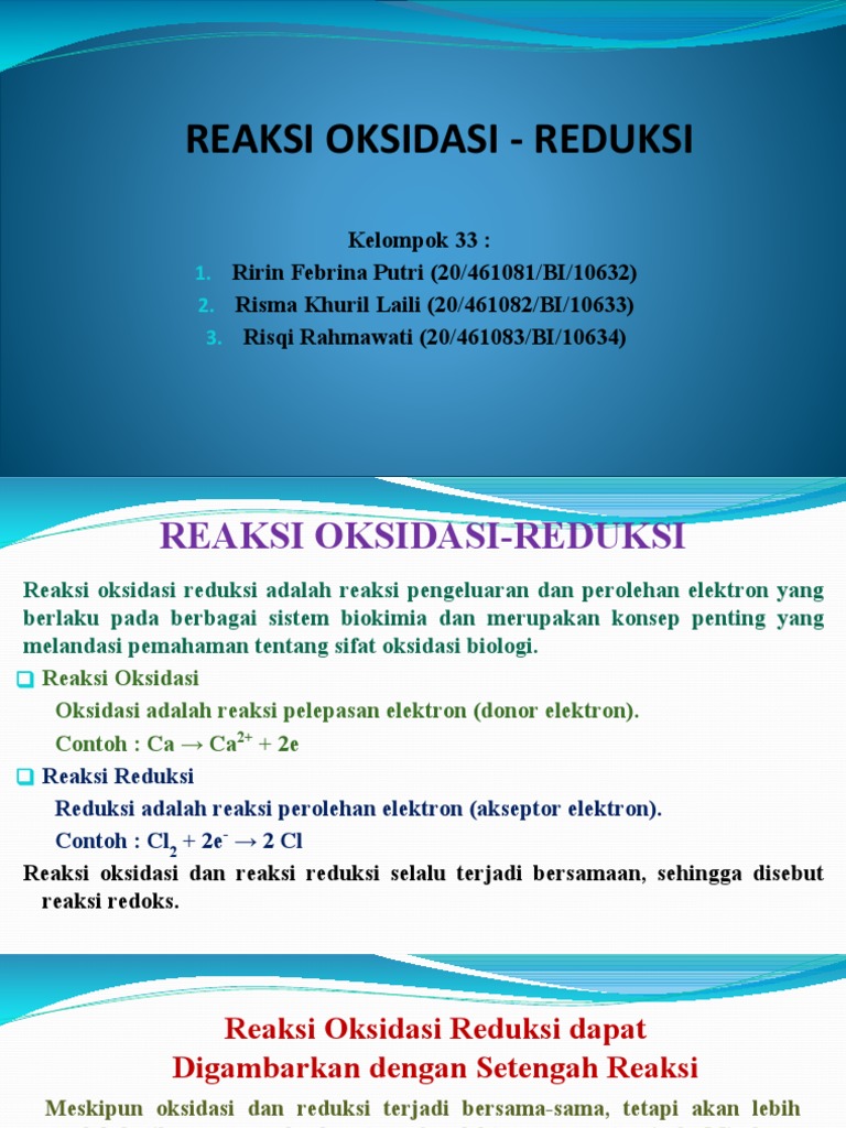 Reaksi Redoks | PDF