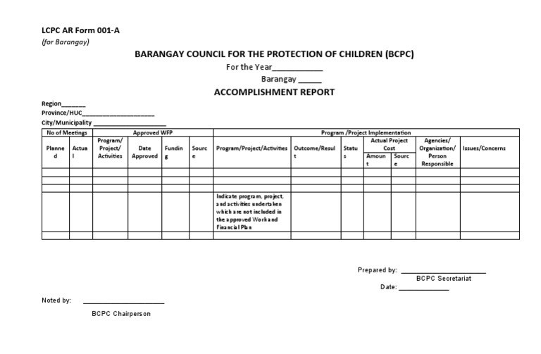 Annex A. LCPC AR Form 002 A | PDF