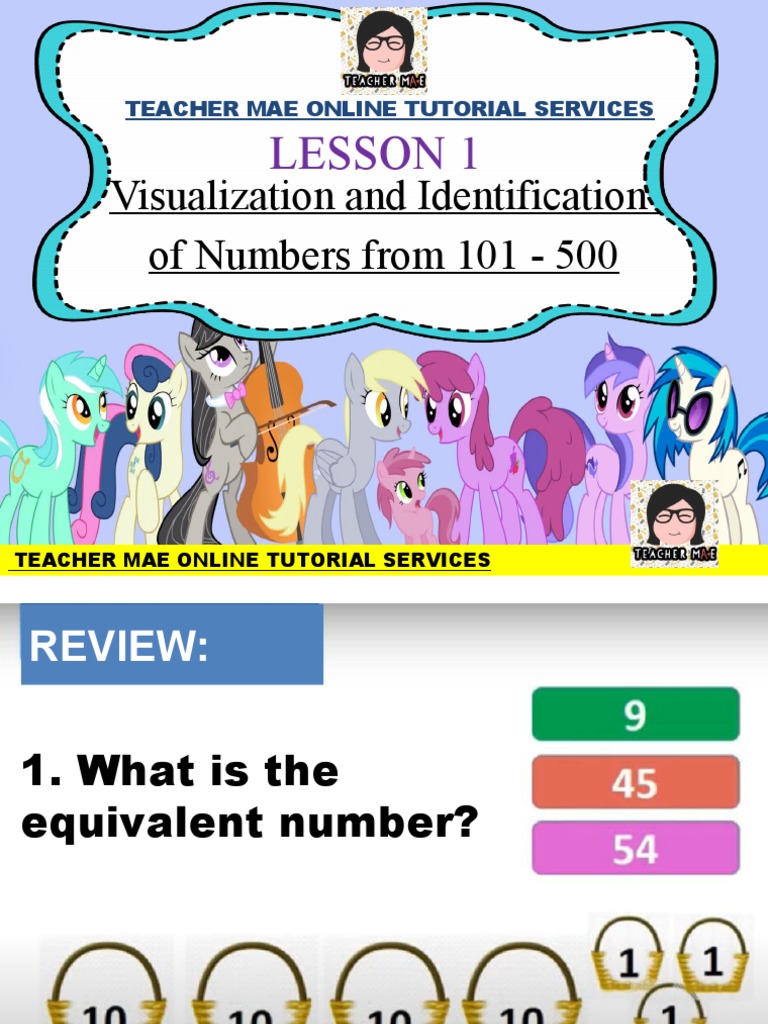 LESSON 1 - Visualization and Identification of Numbers From 101-500 | PDF