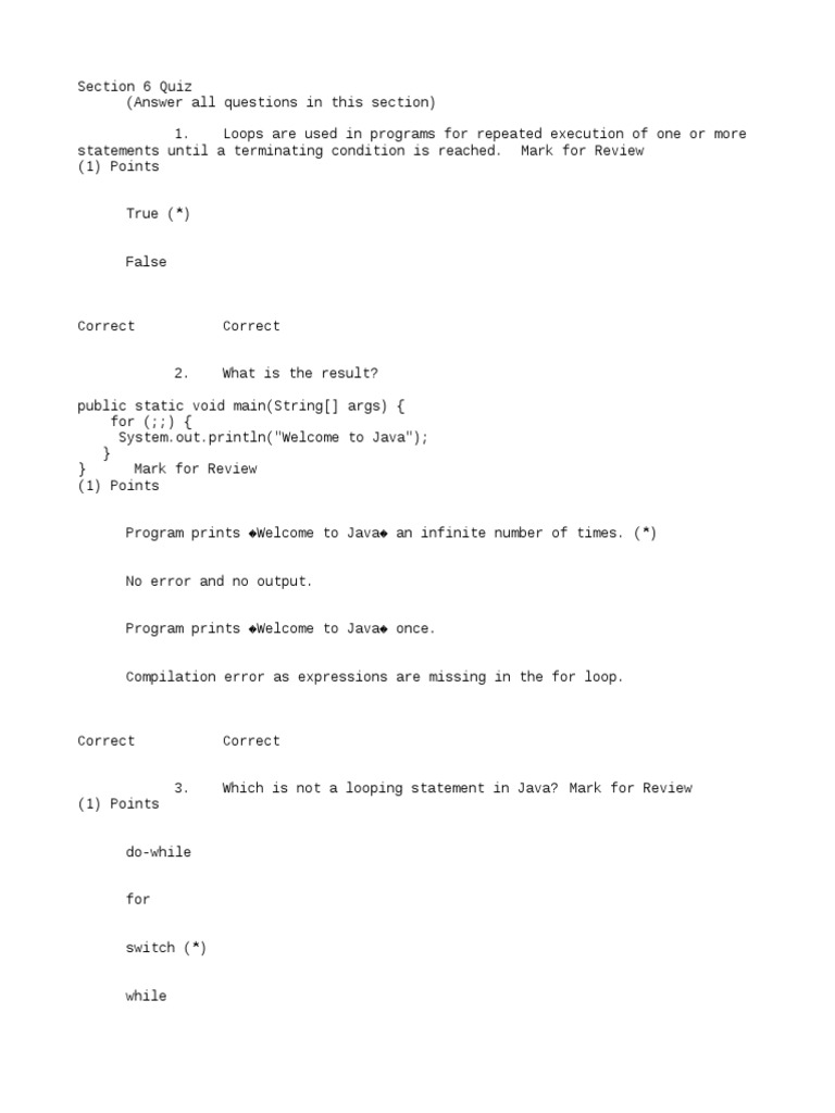 Quiz 6 Pdf Control Flow Software Engineering 7521