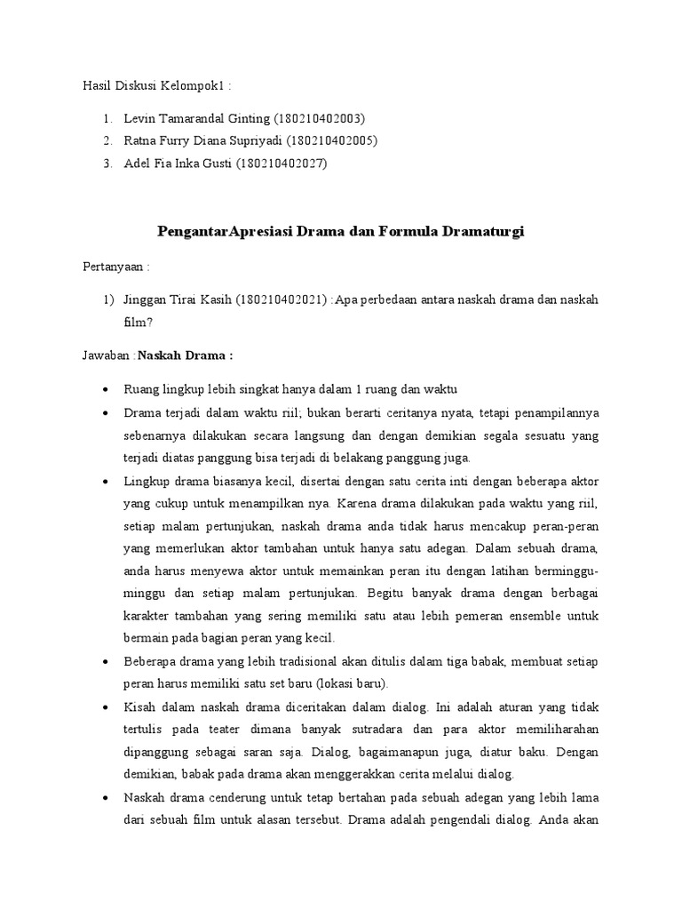 Pertanyaan Dan Diskusi Kel 1 | PDF