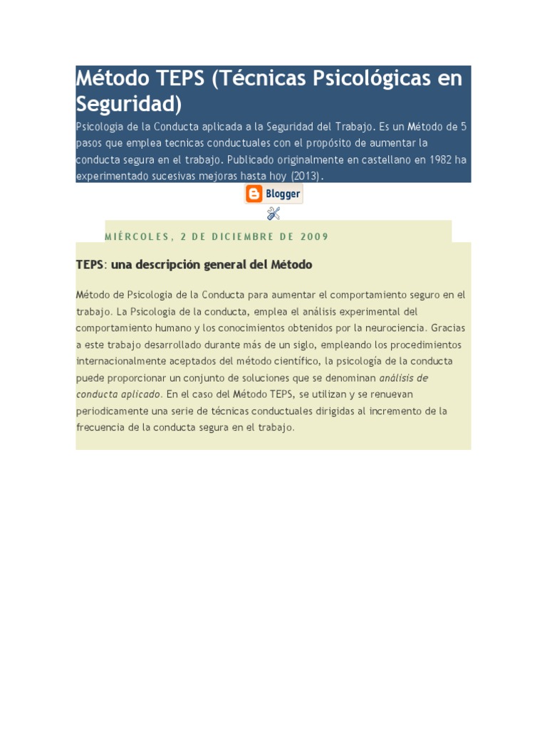 Método TEPS | PDF | Doctorado | Comportamiento