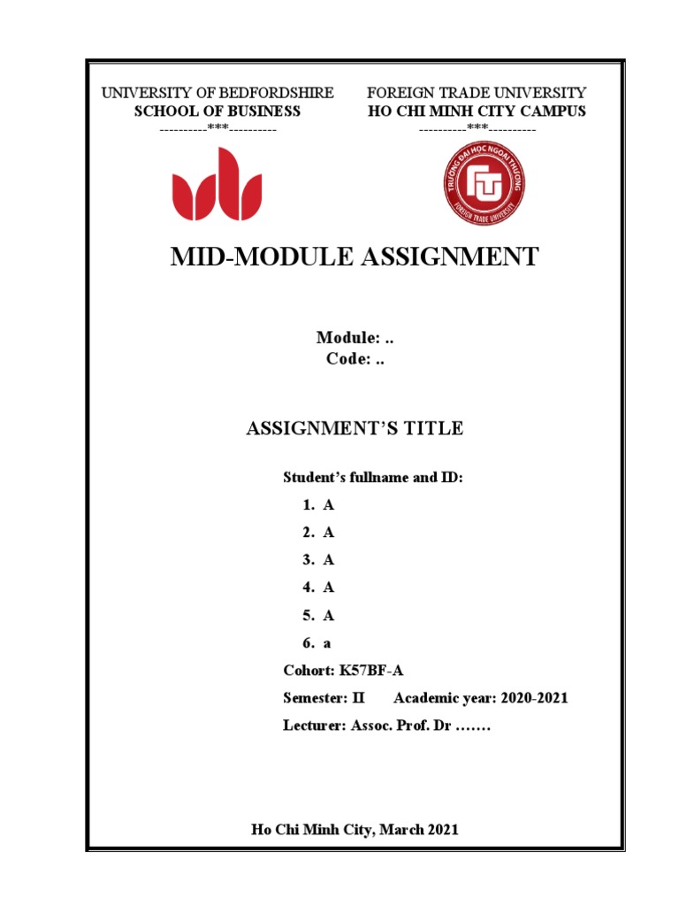 Mid-Module Assignment | PDF
