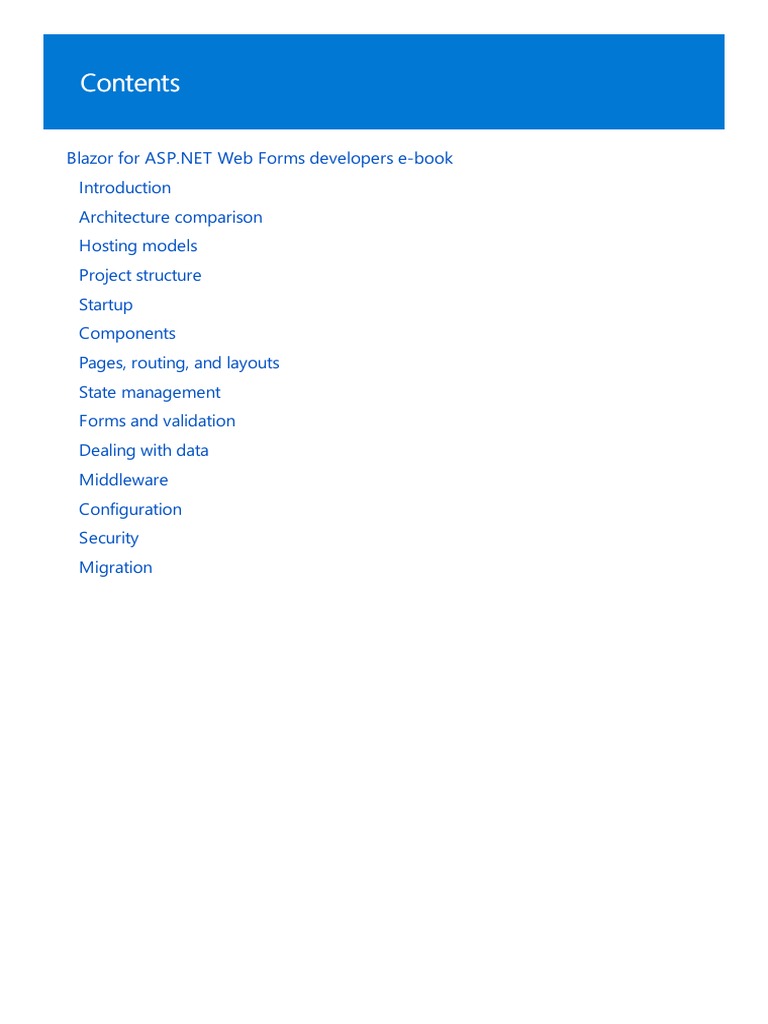 Blazor For Asp Net Web Forms Developers Pdf Web Application Dynamic Web Page
