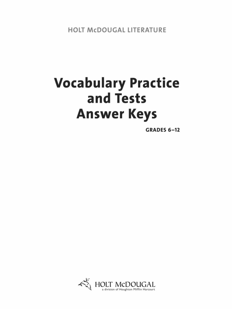 Answer Key Grades 6 12 | PDF
