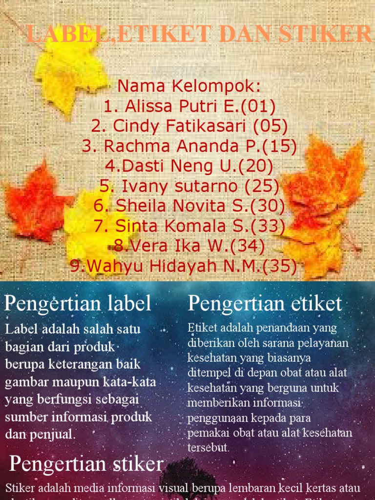 Label, Etiket Dan Stiker | PDF