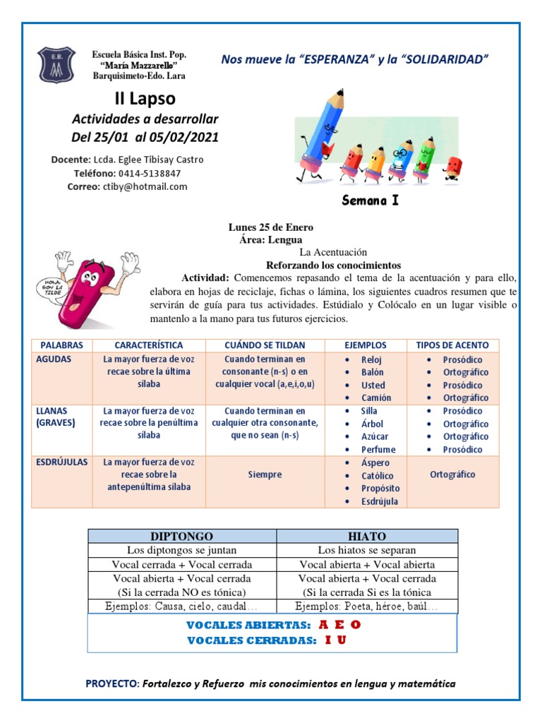 Bingo Didáctico de Acentuación | PDF | Estrés (lingüística) | Voz humana