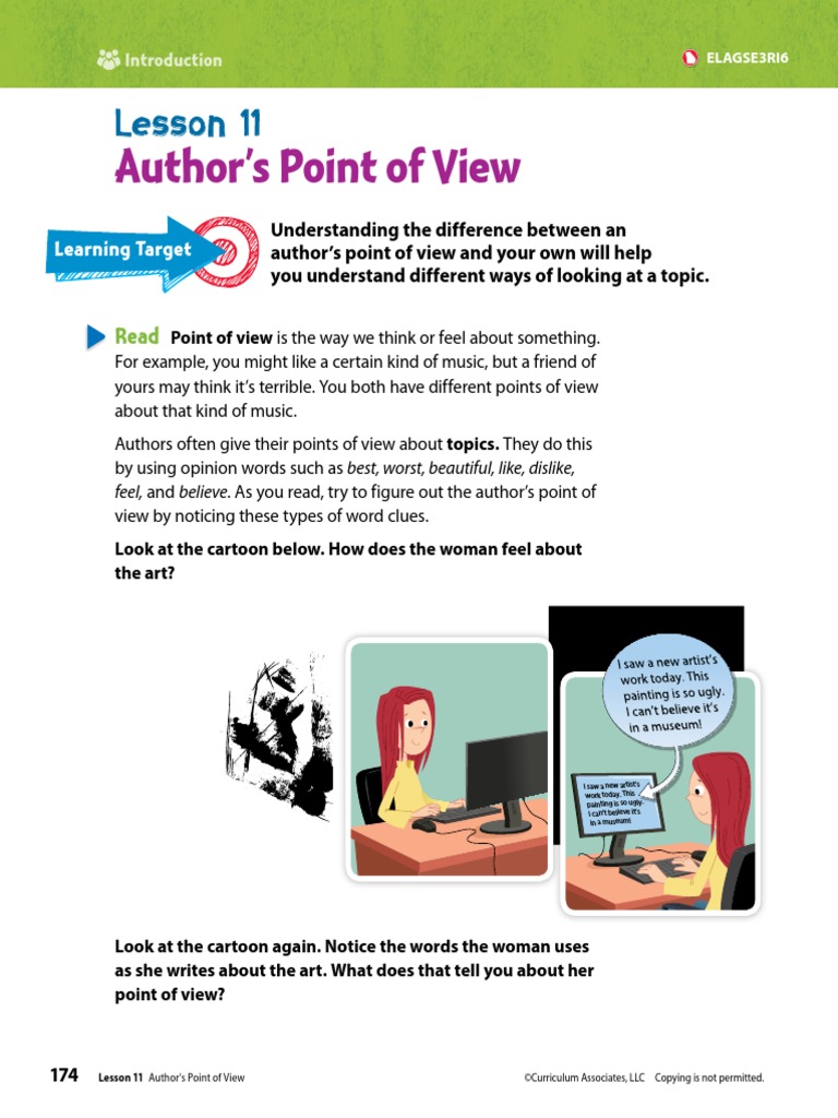 Lesson 11 Author's Point of View | PDF | Sculpture