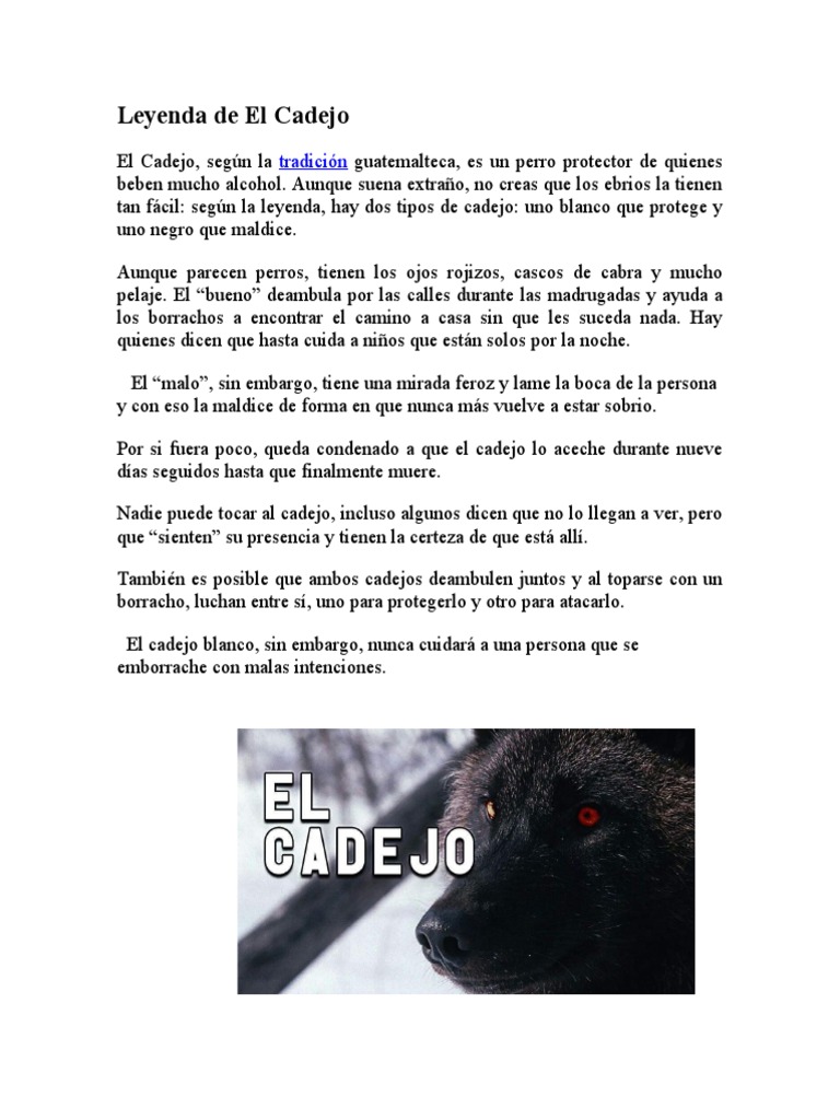 Leyenda de El Cadejo | PDF