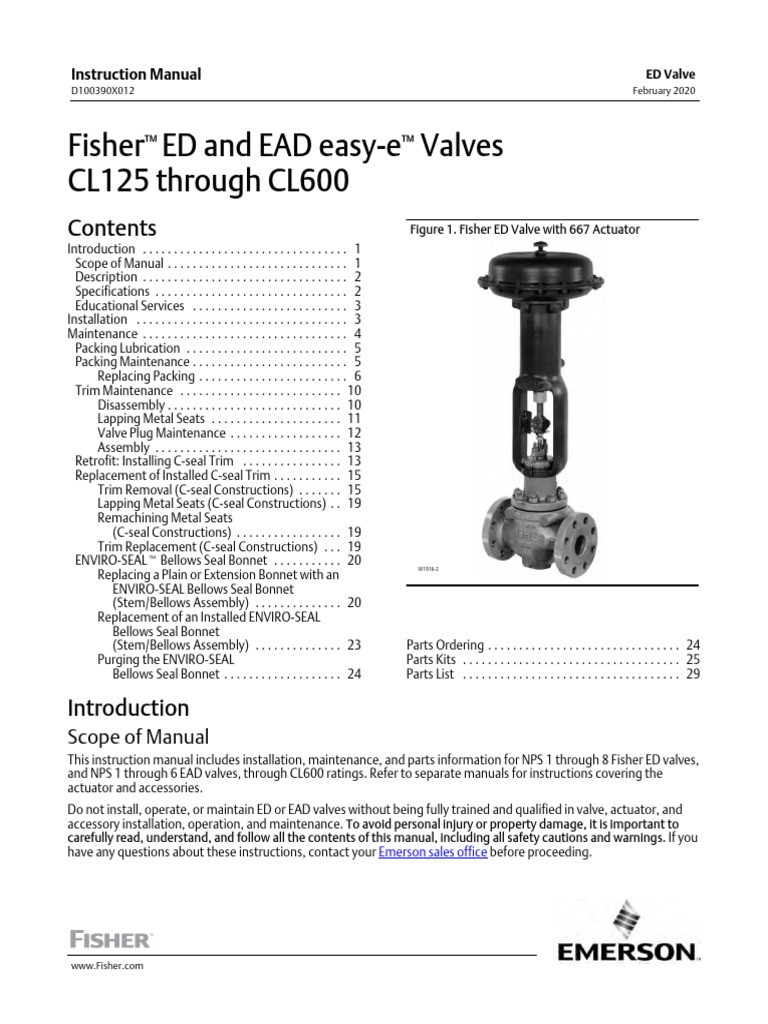 FISHER - ED-EAD-easy-e-valves-cl125-through-cl600-en-124776 IM | PDF ...