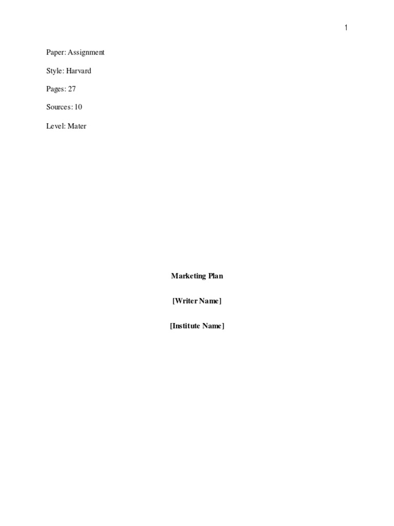 Paper: Assignment Style: Harvard Pages: 27 Sources: 10 Level: Mater ...