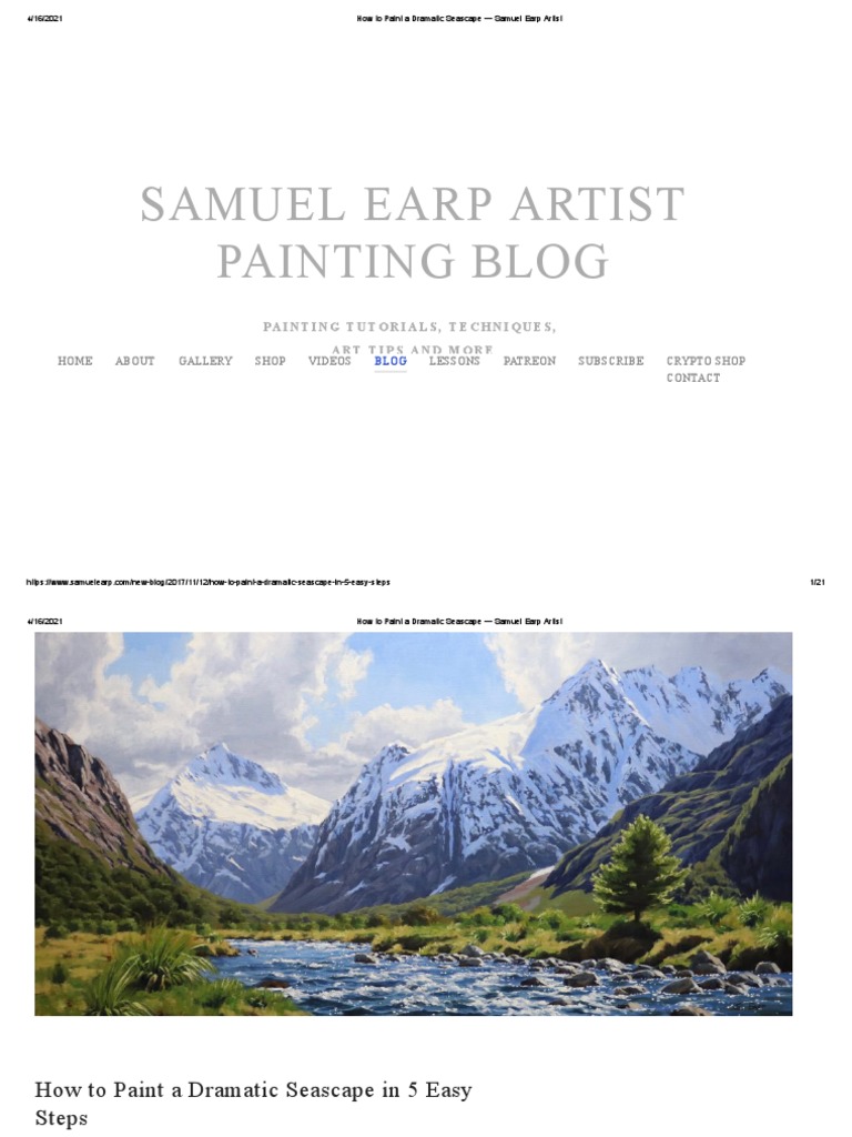 Dramatic Seascape Painting Guide | PDF | Magenta | Paintings