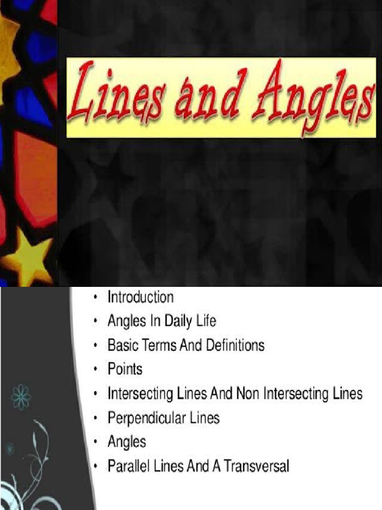 Lines and Angles | PDF | Triangle | Line (Geometry)