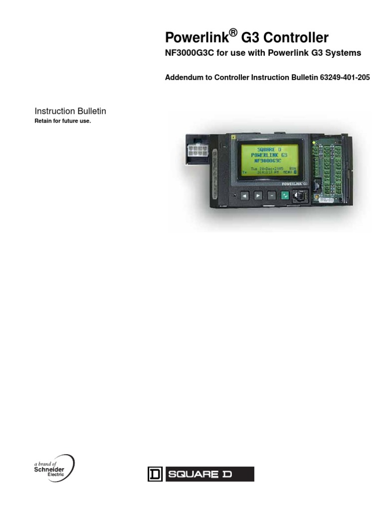 Powerlink G3 Controller: Instruction Bulletin | PDF | Input/Output ...