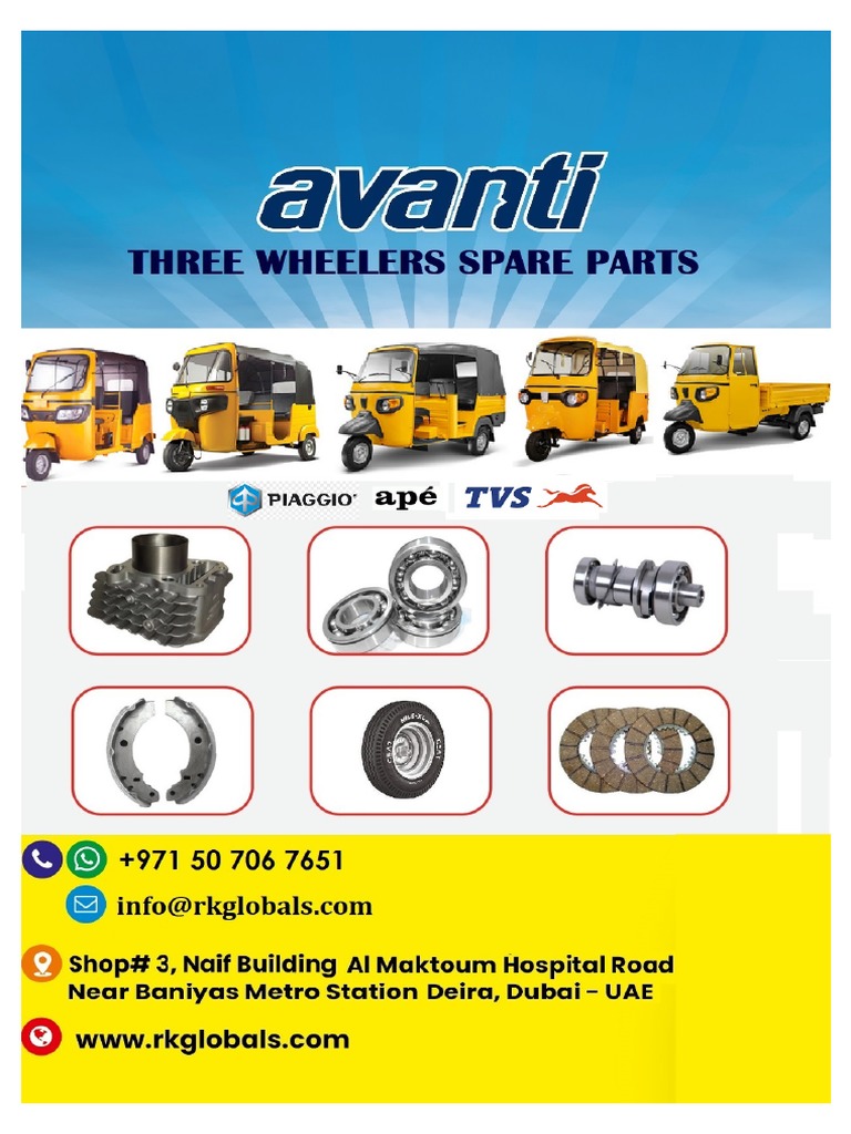Tuk Tuk Auto Rickshaw Spare Parts Photo | PDF