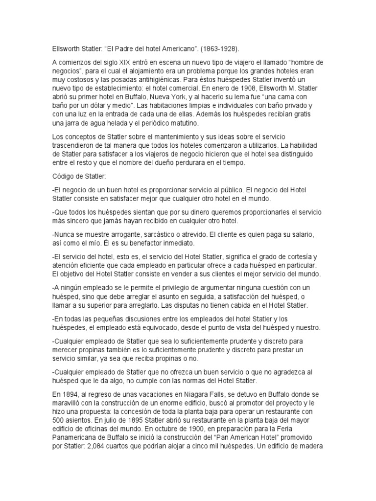 Ellsworth Statler | PDF | Hotel | Edificios y estructuras
