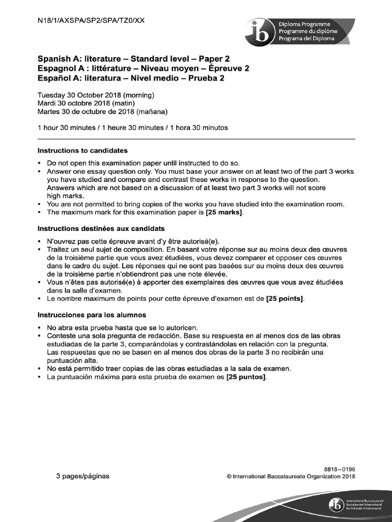 2018 November Examination Session Paper 2 - Archivos - ExamSnap | PDF