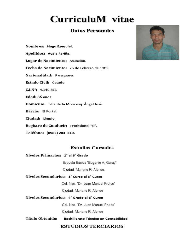 Curriculum Vitae-Hugo | PDF