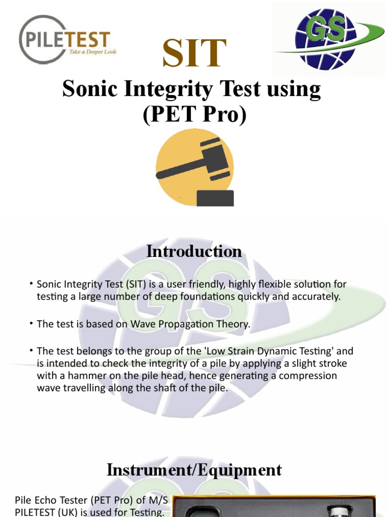 Sonic Integrity Test for Piles | PDF | Deep Foundation | Waves