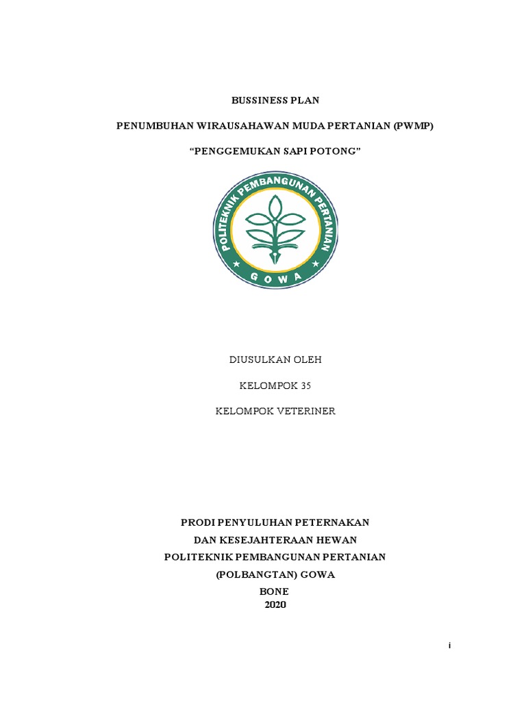 Proposal PWMP Veteriner | PDF