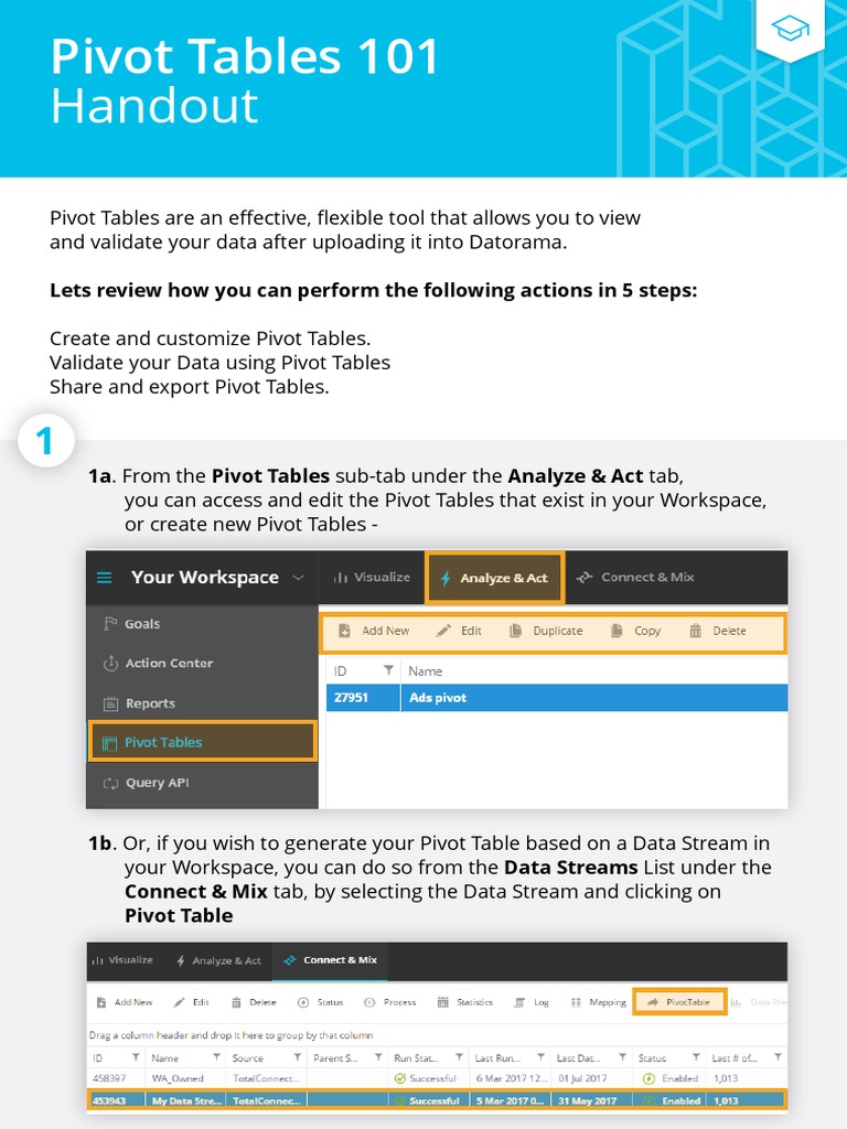 Pivot Tables 101 | PDF | Raw Image Format | Microsoft Excel