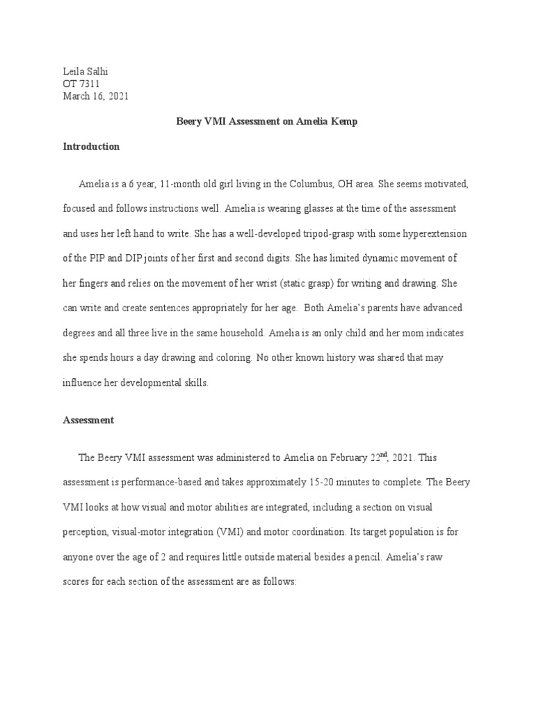 Salhi Beery Vmi Write Up | Download Free PDF | Perception | Drawing