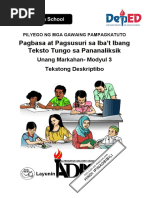 Q3 G11 Pagbasa at Pagsusuri - Module 6 | PDF