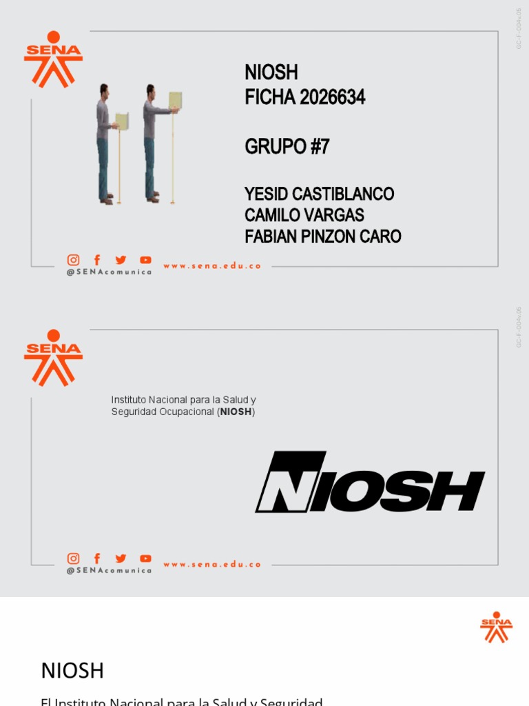 Niosh G SST | PDF | Lugar de trabajo | Seguridad y salud ocupacional