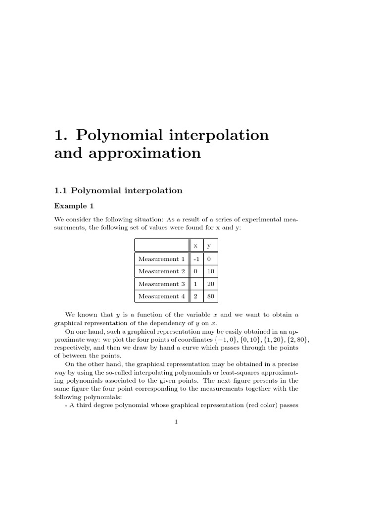 Polynomial Interpolation and Approximation | PDF | Polynomial | Interpolation
