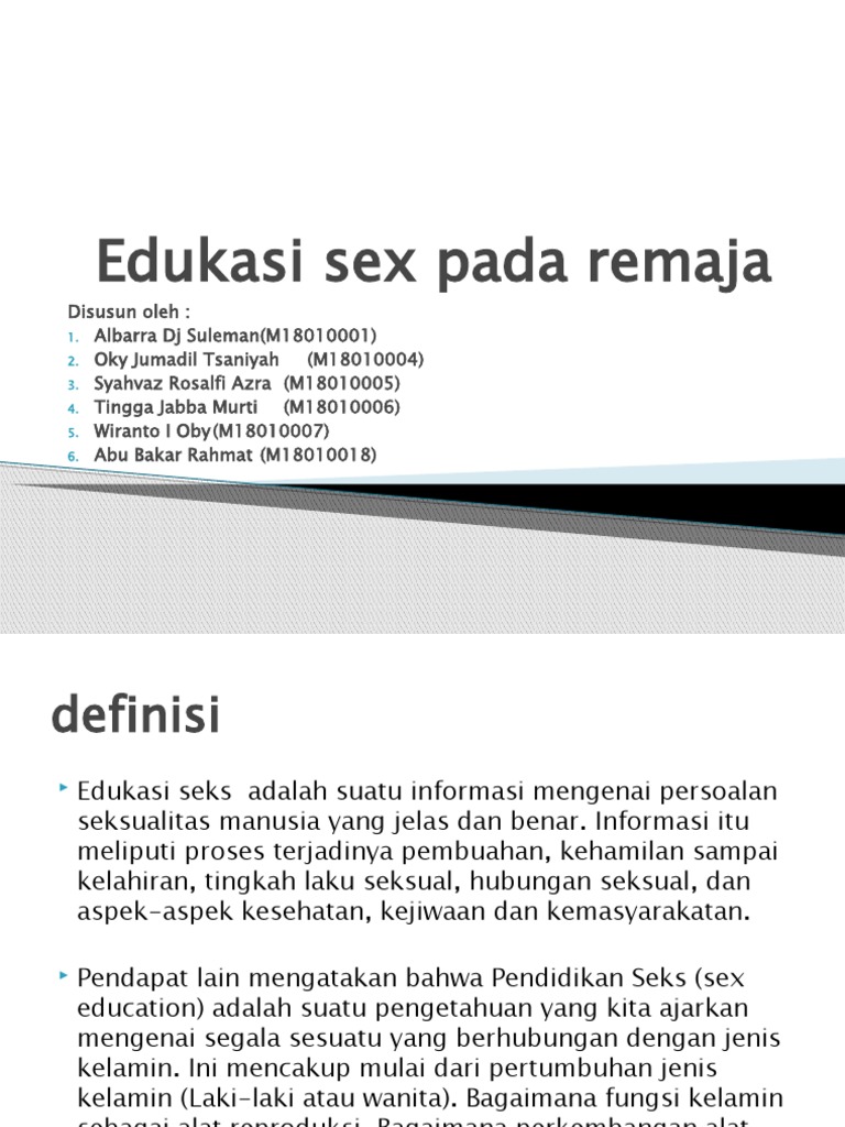 Edukasi Sex Pada Remaja Pdf Pengembangan Diri Kesehatan Holistik