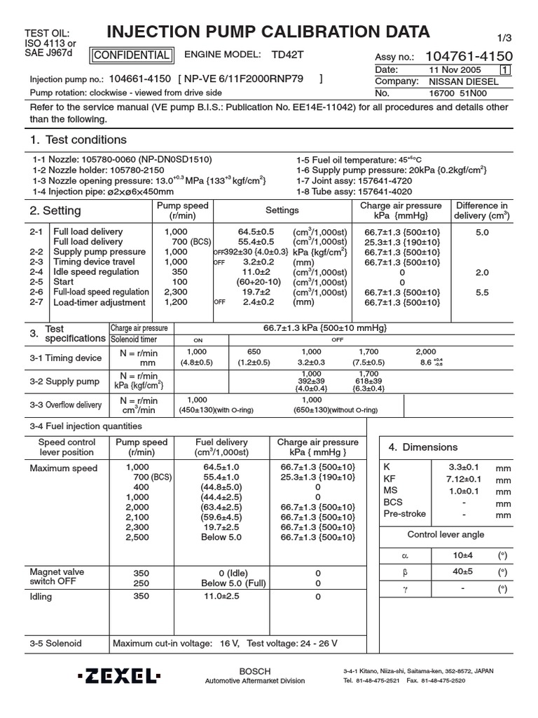 Diesel Injection Pump Calibration Guide | PDF | Pump | Diesel Engine