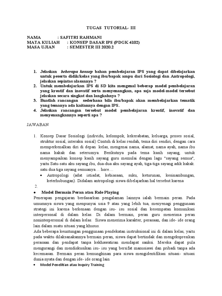 Konsep Dasar Ips | PDF | Sains & Matematika