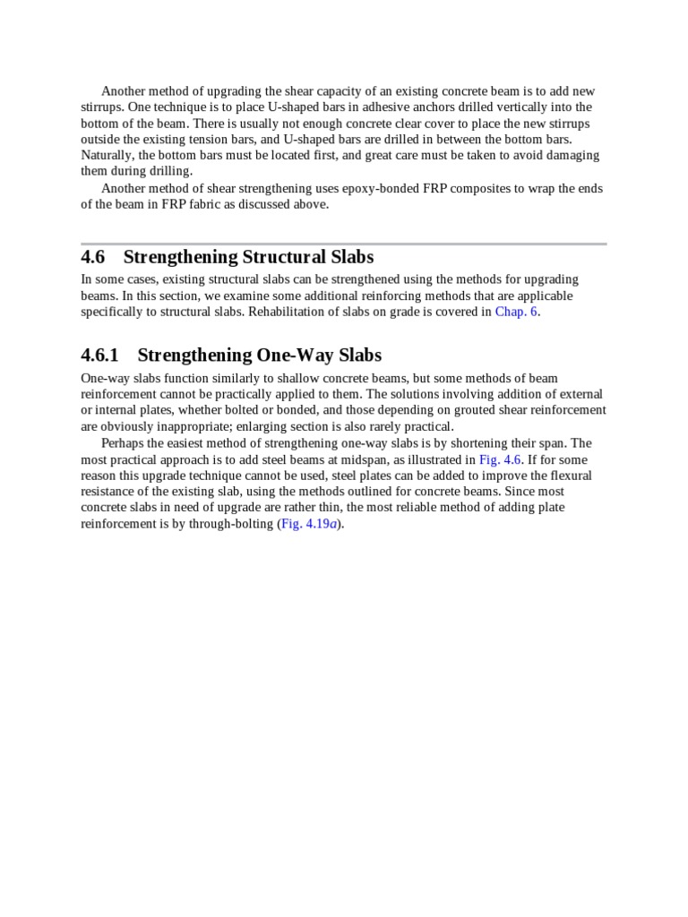 4.6 Strengthening Structural Slabs: Chap. 6 | PDF