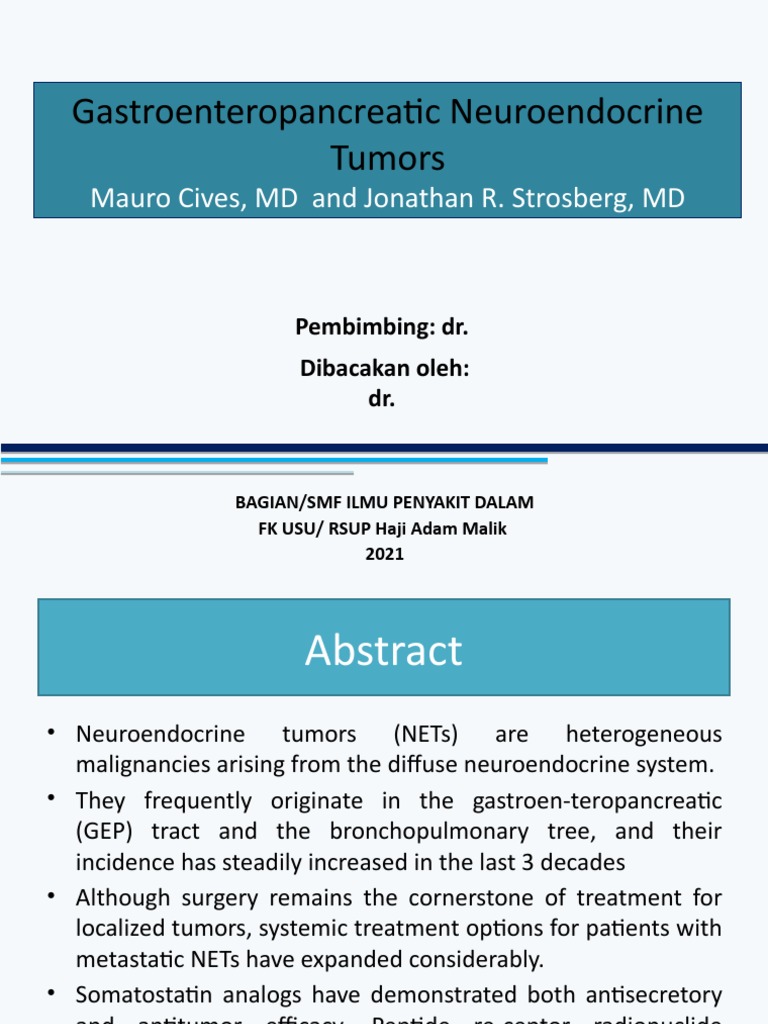 Neuroendocrine Tumor of Gastroenteropancreatic | PDF | Neoplasms ...