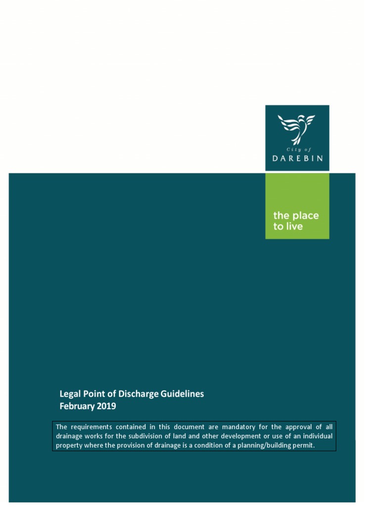 Darebin Design and Legal Point of Discharge Guidelines | PDF | Storm ...