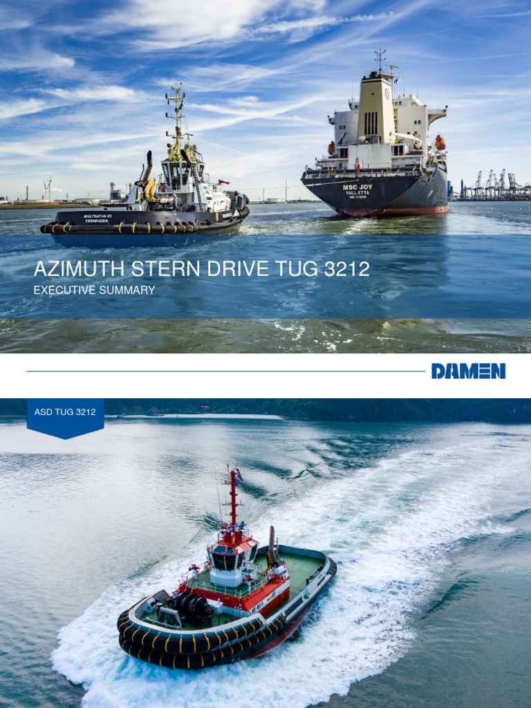 Azimuth Stern Drive Tug 3212: Executive Summary | PDF | Reliability ...