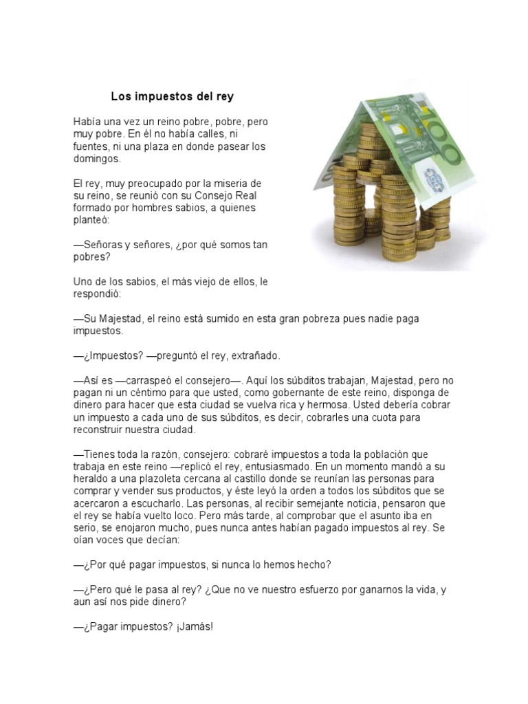 Los Impuestos Del Rey Cuento | PDF
