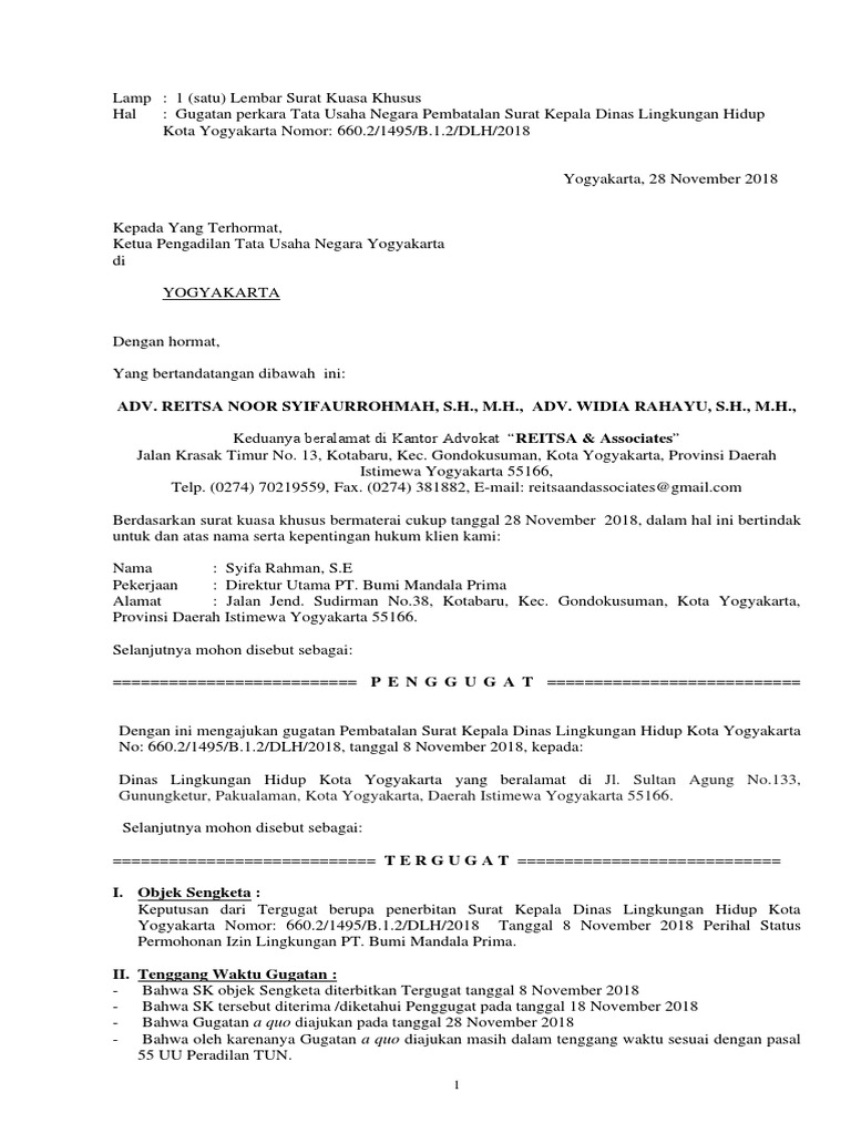 Contoh Gugatan | PDF