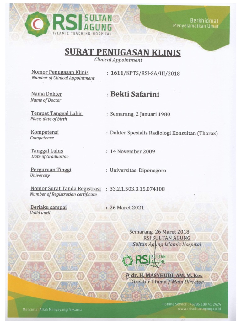 Contoh SPK RKK Dokter Spesialis Radiologi | PDF