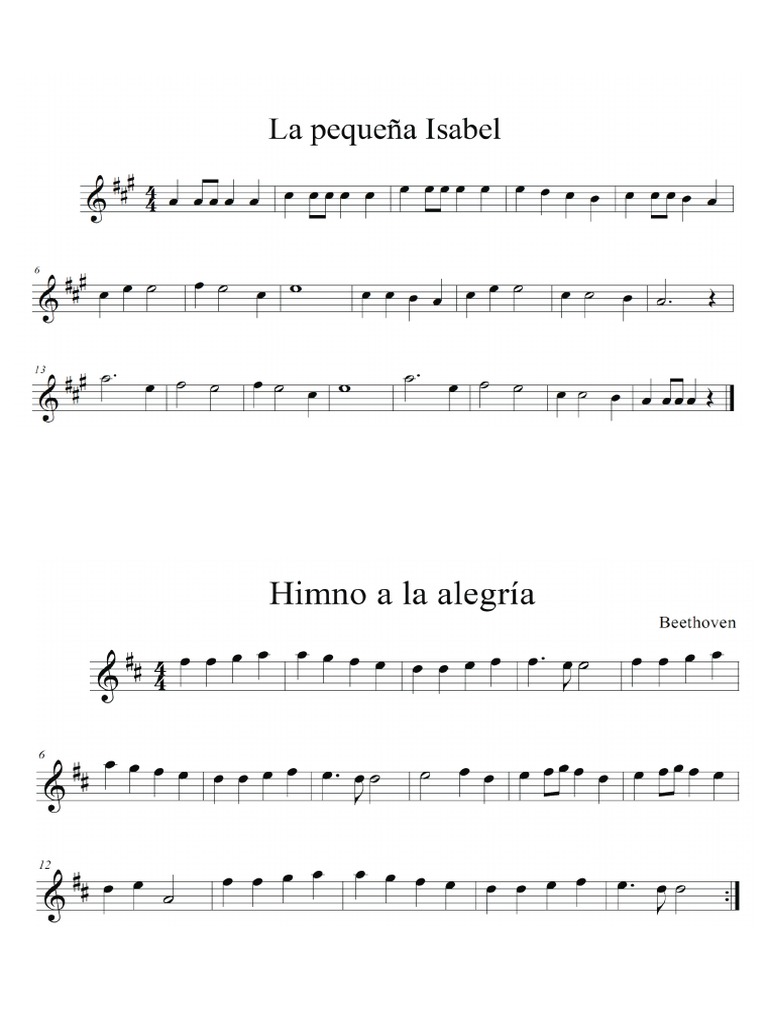 Dos Melodias Faciles para Violin | PDF Dos Melodias Faciles para Violin | PDF