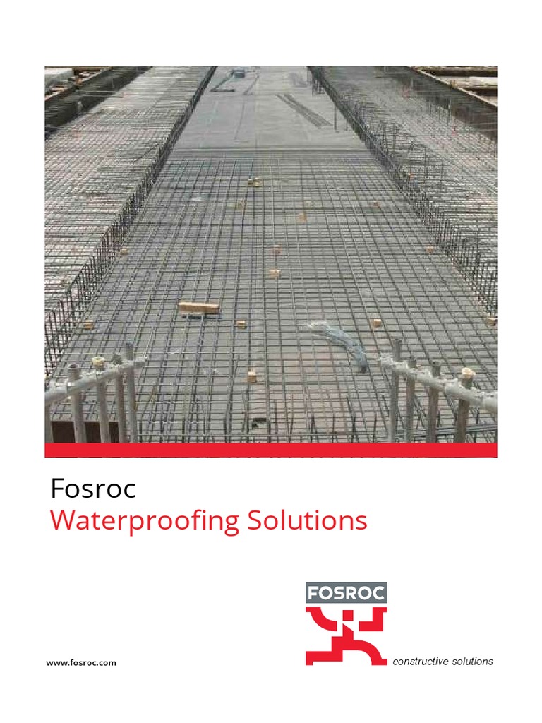 Fosroc India Waterproofing Brochure | PDF | Adhesive | Concrete